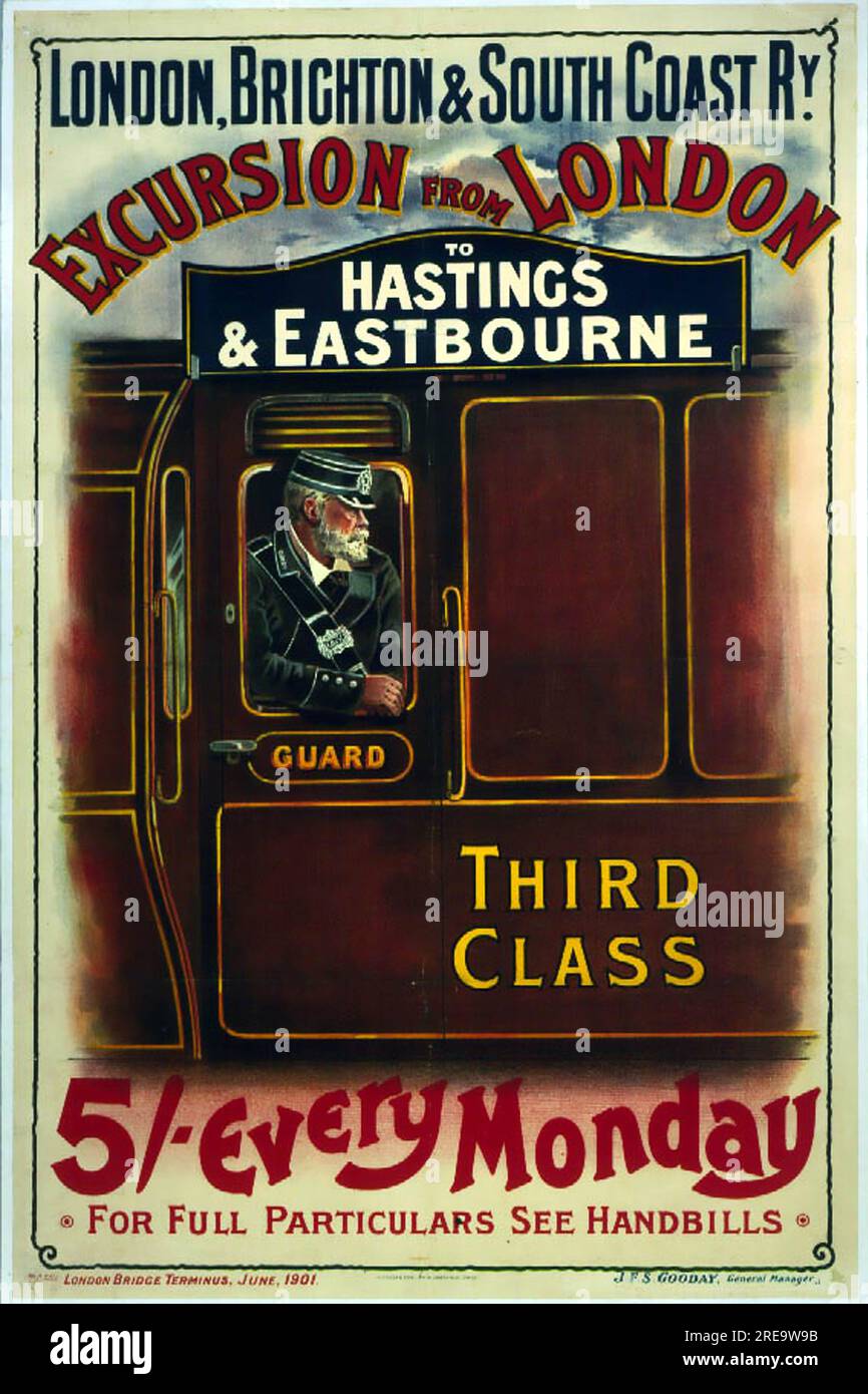 Retro style railway advertising hi-res stock photography and images - Alamy