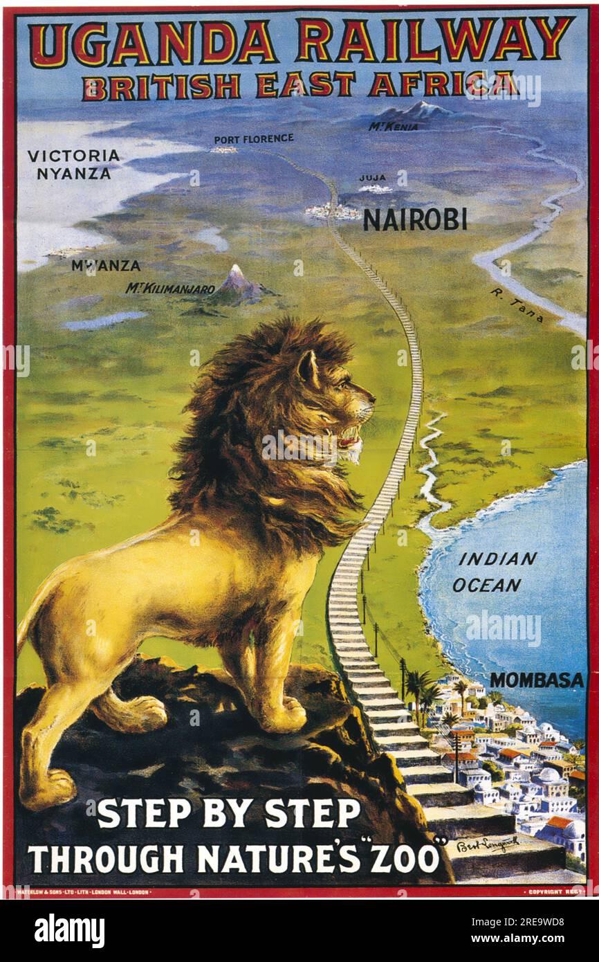 Retro train advertising posters hi-res stock photography and images - Alamy