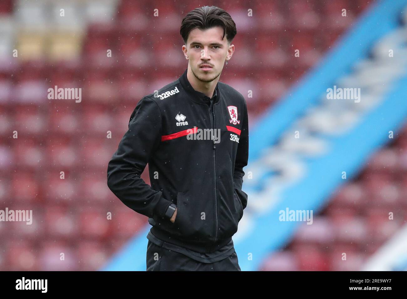 Alex Gilbert of Middlesbrough arrives at Valley Parade Stadium ahead of ...