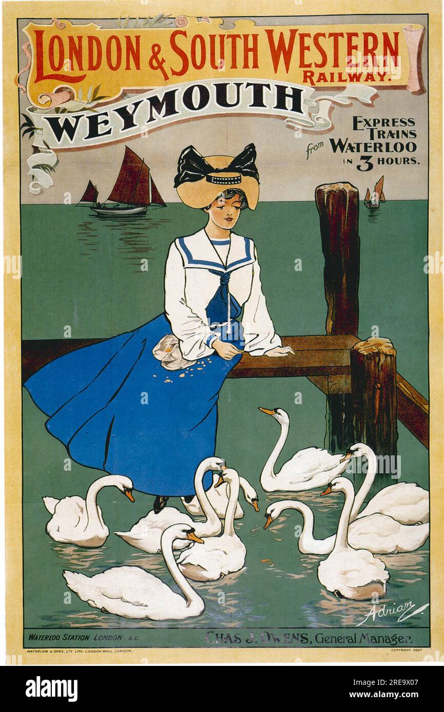 Steam train poster reproductions hi-res stock photography and images ...