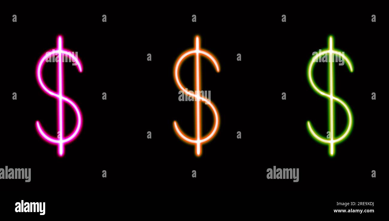 Glowing dollar bill illustration hi-res stock photography and images ...