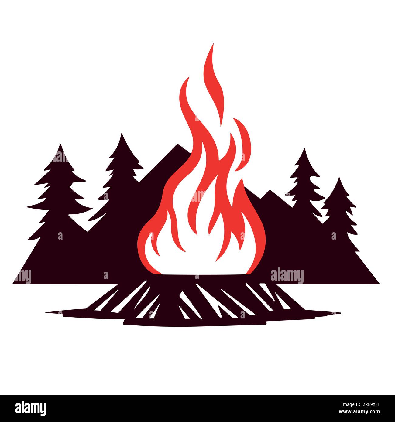 Fire on beach campfire Cut Out Stock Images & Pictures - Alamy