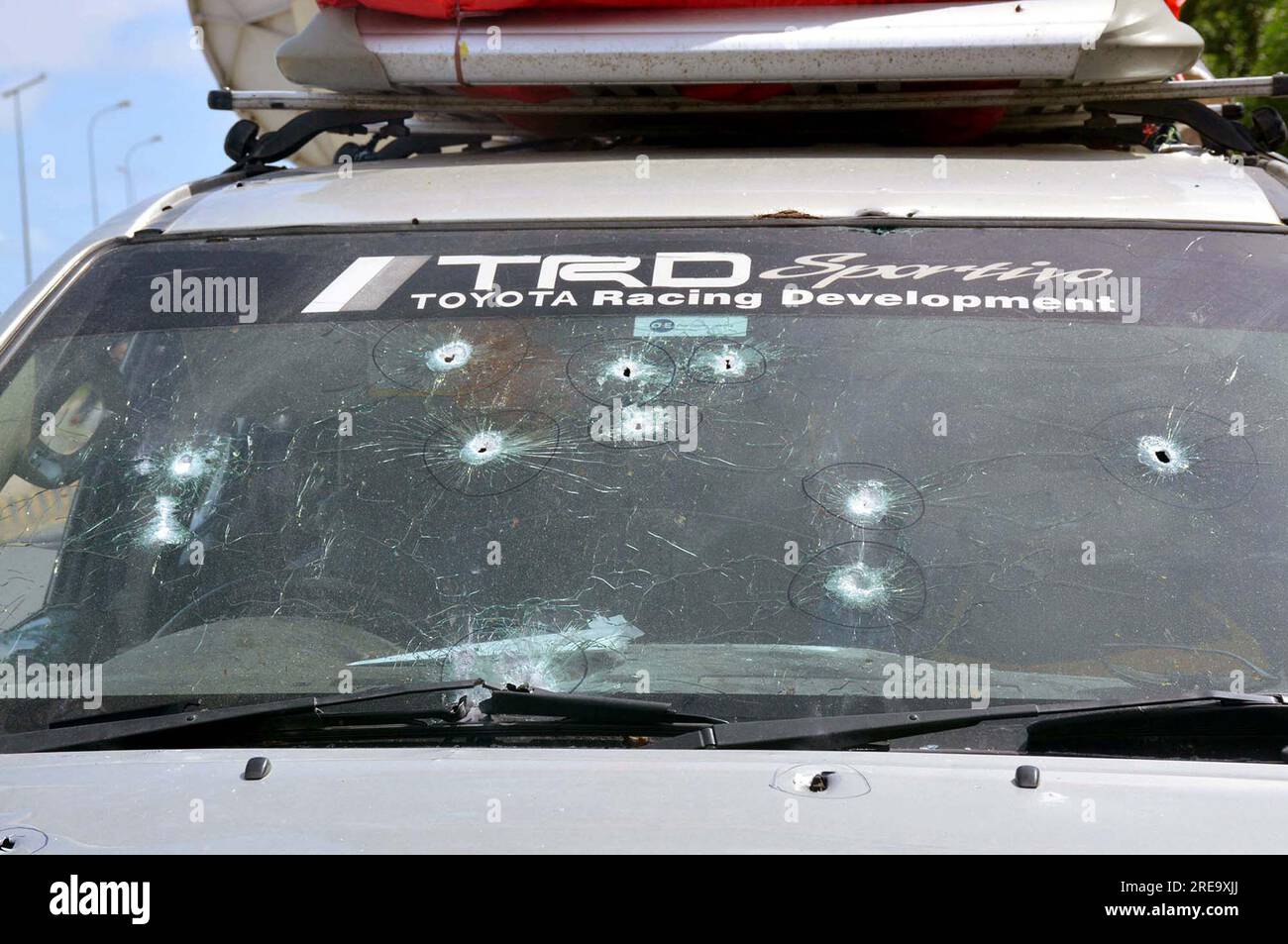 Hyderabad, Pakistan , July 26, 2023, View of vehicle in police custody ...
