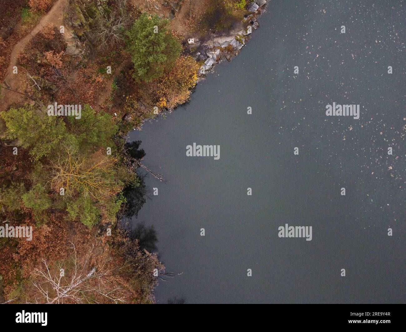 Ukraine flooded granite quarry drone hi-res stock photography and ...