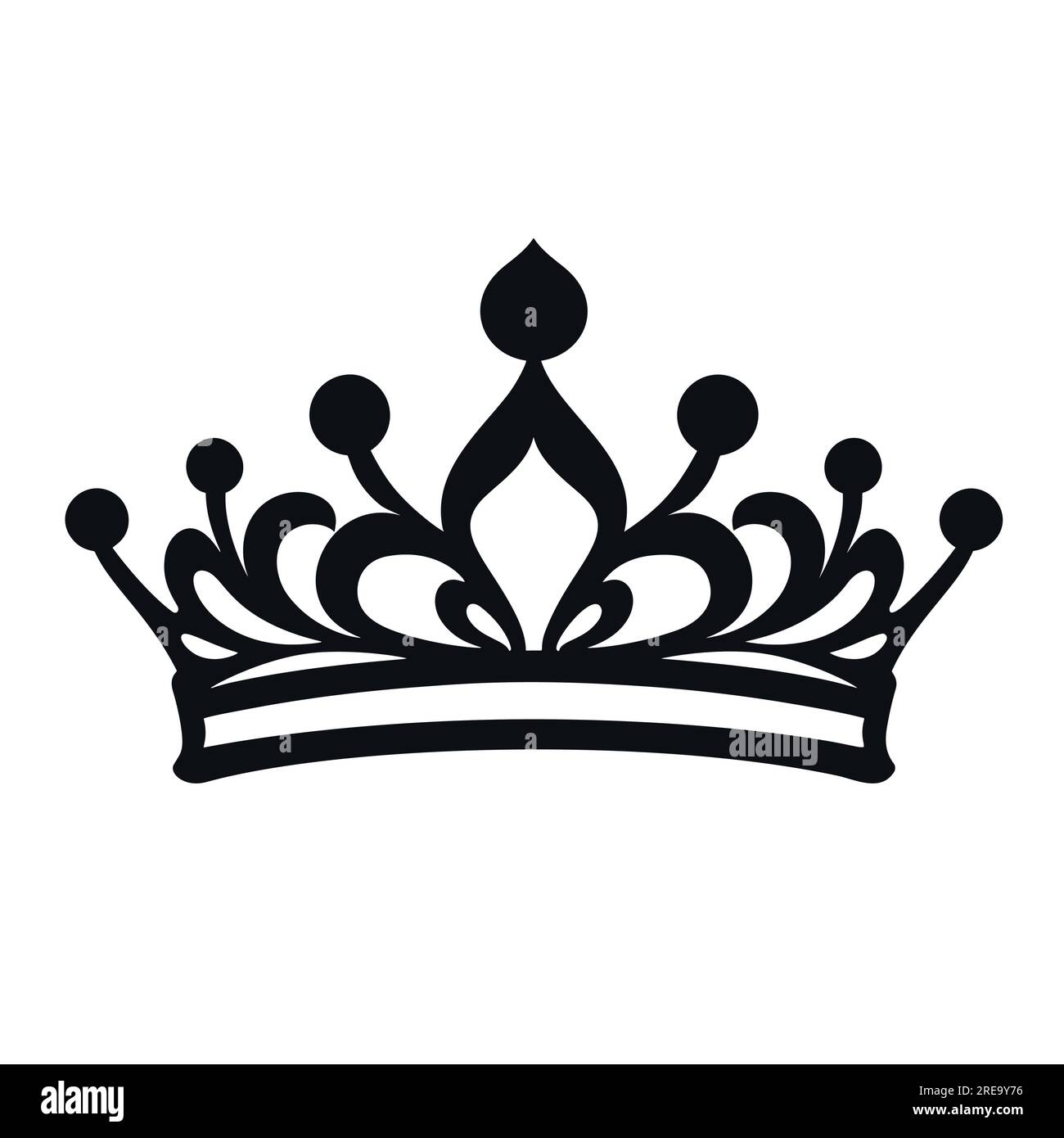 Crown Icon in trendy flat style isolated on grey background. Crown ...