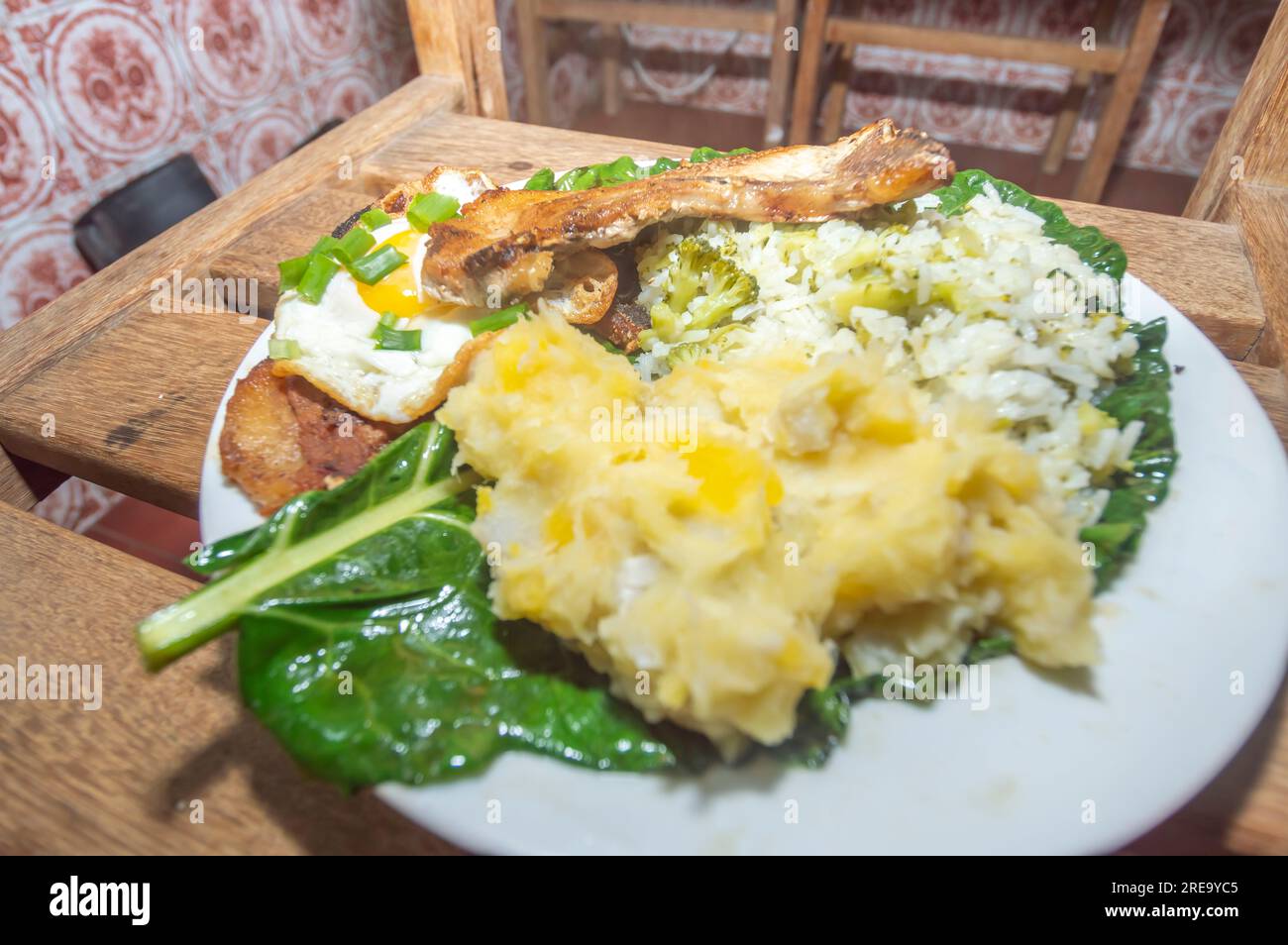 Homemade food with rice,eggs,pork,cauliflower and delicacies,homemade ...