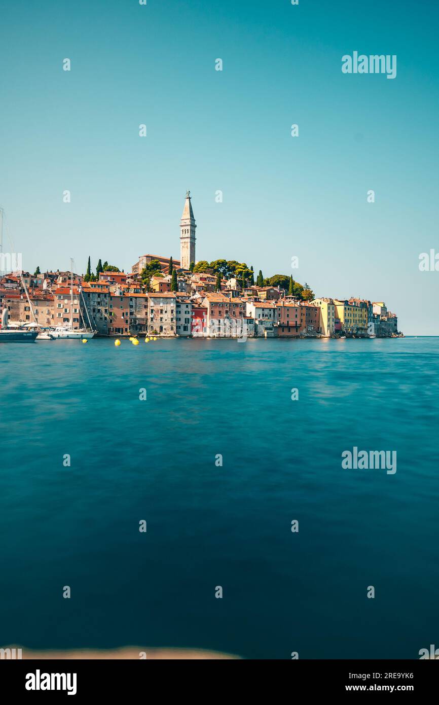 the traditional port town of Rovinj in Istria, Croatia. a beautiful ...