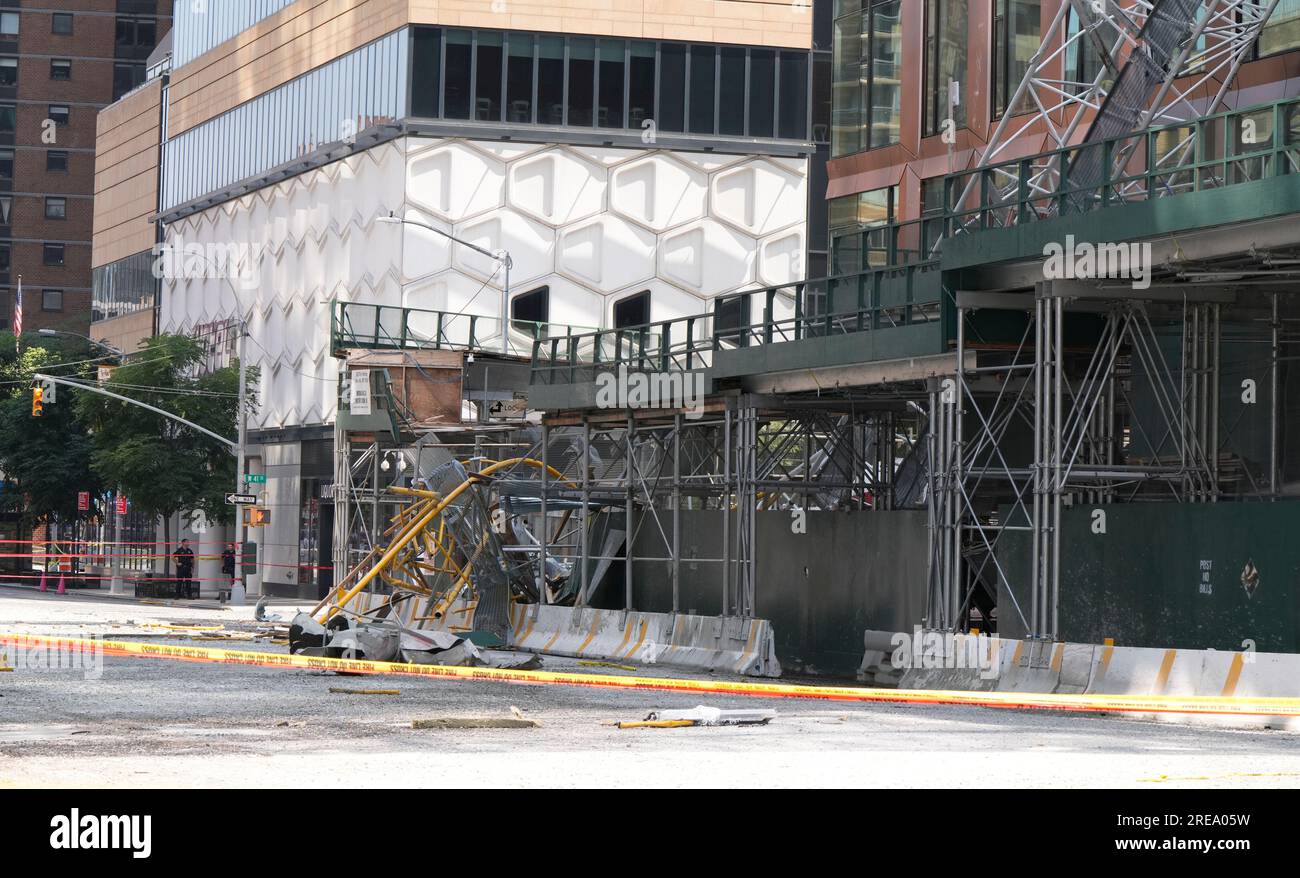 New York, New York, USA. 26th July, 2023. New York City Crane Collapse ...