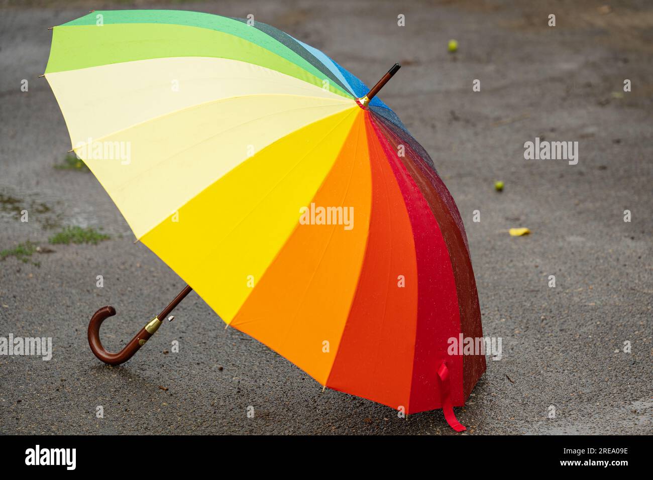 Colorful umbrella in the rain hi-res stock photography and images - Alamy