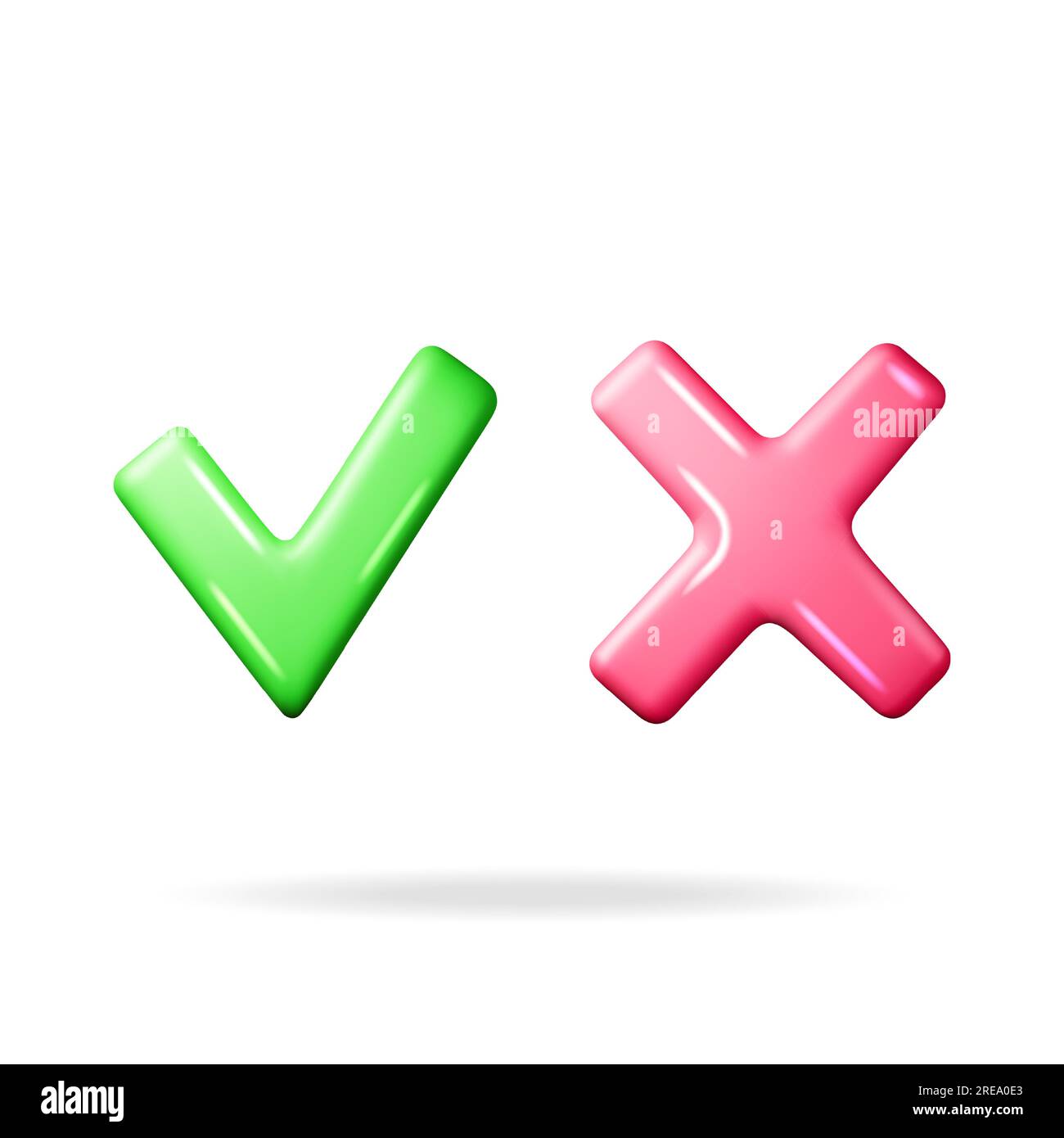 3D Right and Wrong Button Shape Stock Vector Image & Art - Alamy