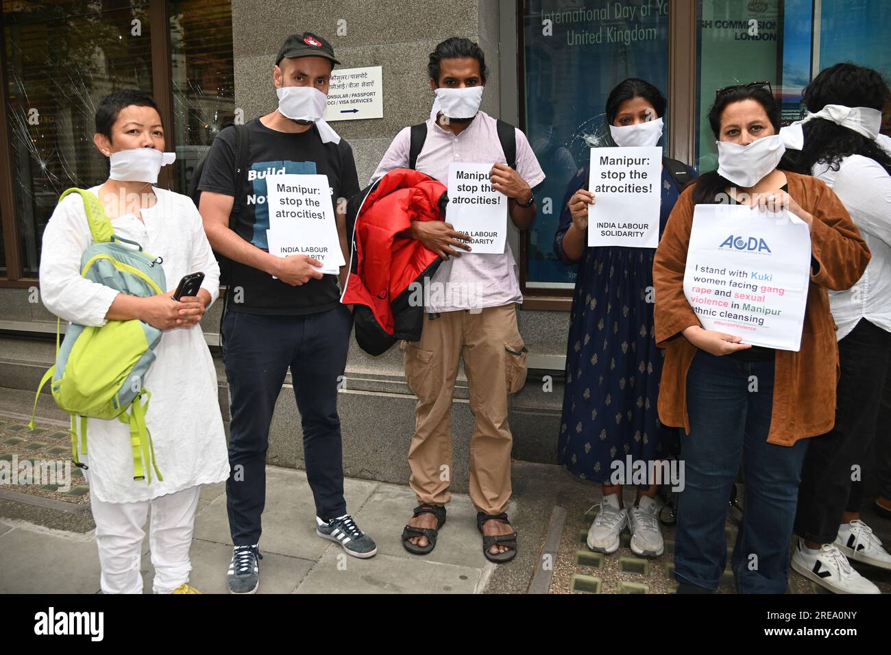 India embassy, London, UK. 26 July 2023. Indian Kuki community held a ...