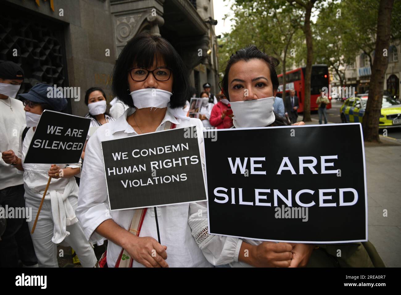 India embassy, London, UK. 26 July 2023. Indian Kuki community held a ...