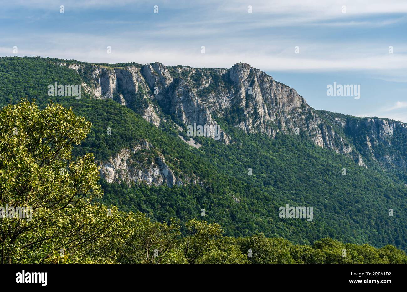 View of the rock formation of the Veliki and Mali Strbac cliffs, the ...