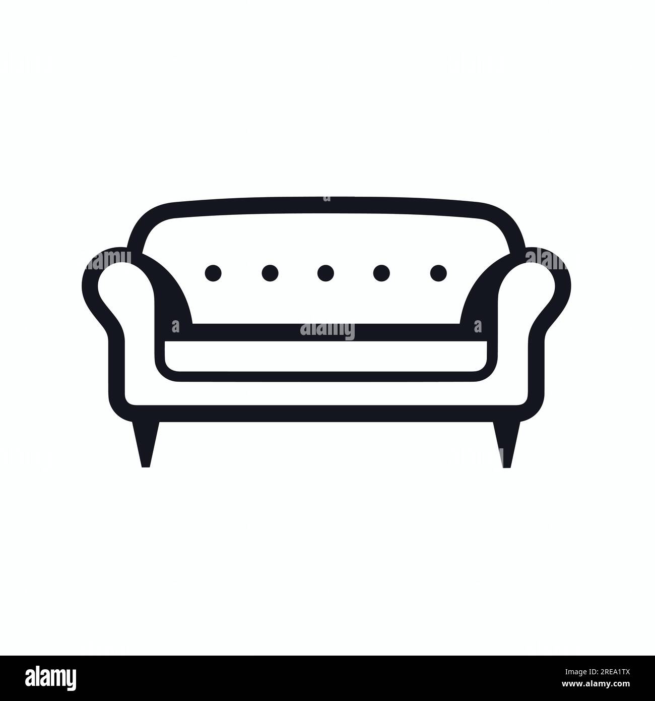 Sofa, linear style sign for mobile concept and web design. Symbol, logo ...