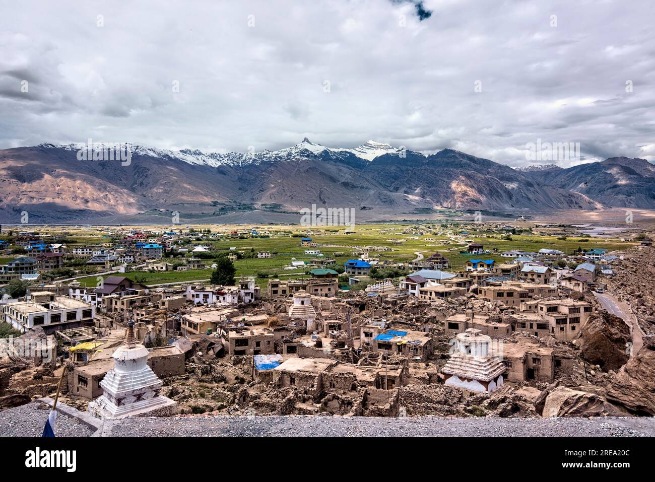 View of Padum and the Zanskar Valley, Ladakh, India Stock Photo - Alamy