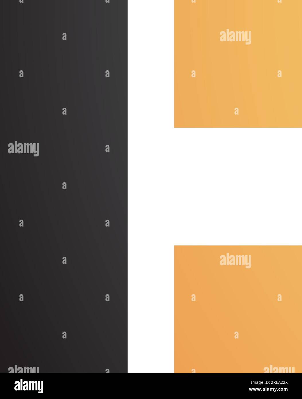 Black and Orange Rectangular Letter C Icon on a White Background Stock ...