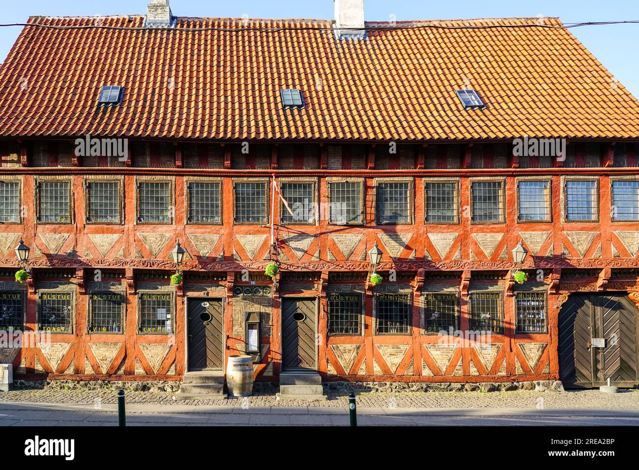 Koge, Denmark- May 28, 2023: Vestergade 16, Koge, front view of the ...