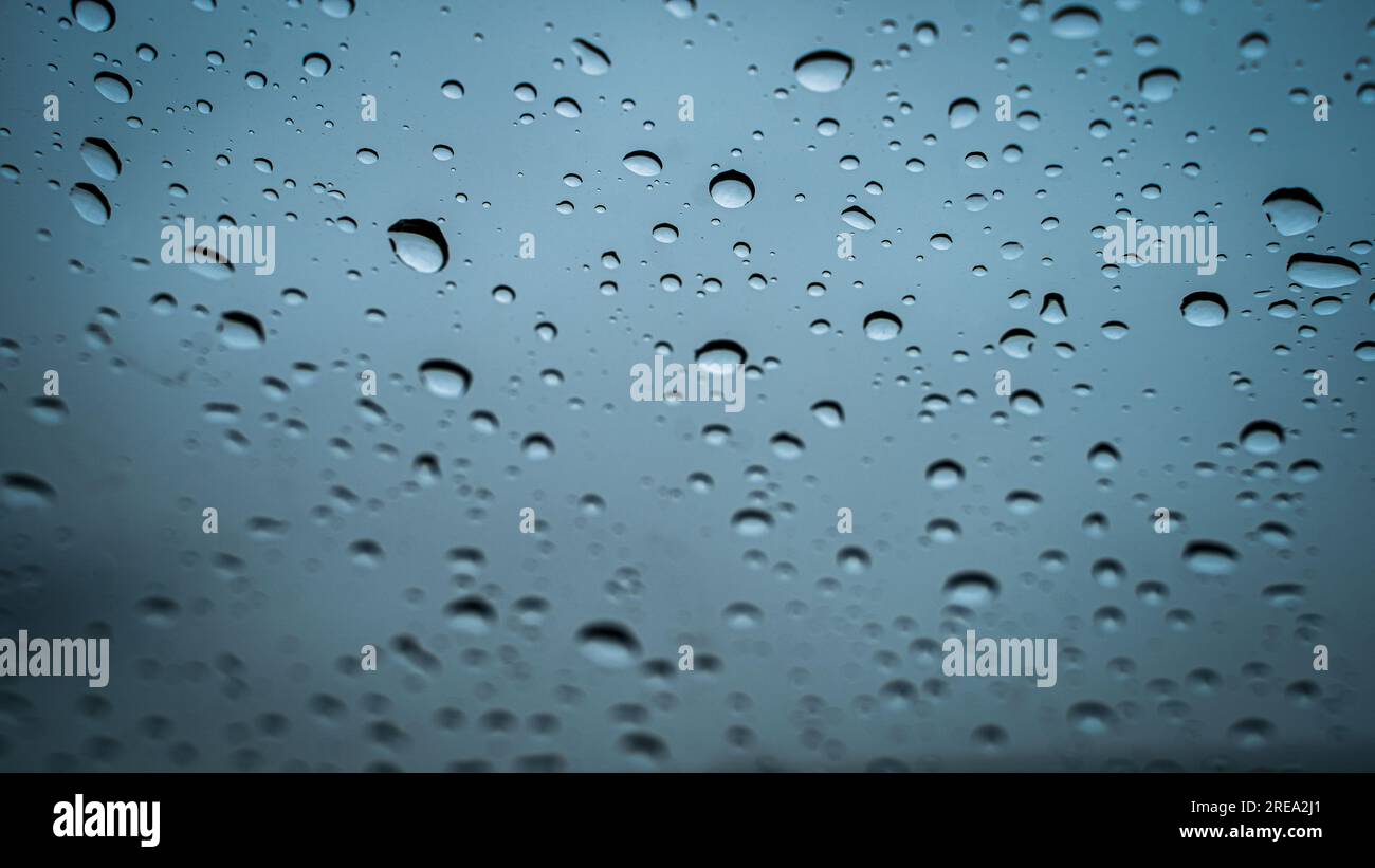 Water drops on car windshield Stock Photo - Alamy