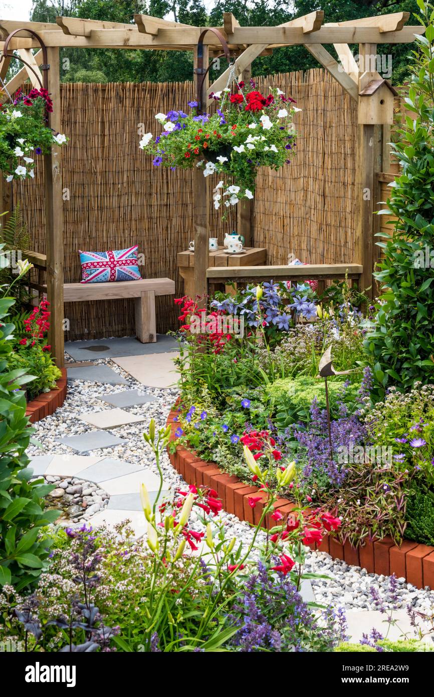 Small show garden at Sandringham Flower Show 2023 Stock Photo - Alamy