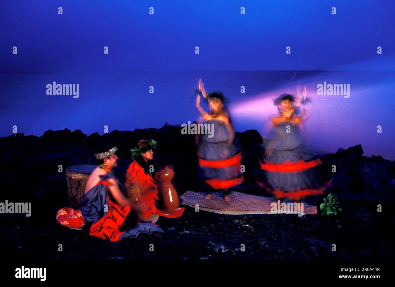 Hula in honor of Pele near Kilauea volcano, Big Island Stock Photo - Alamy