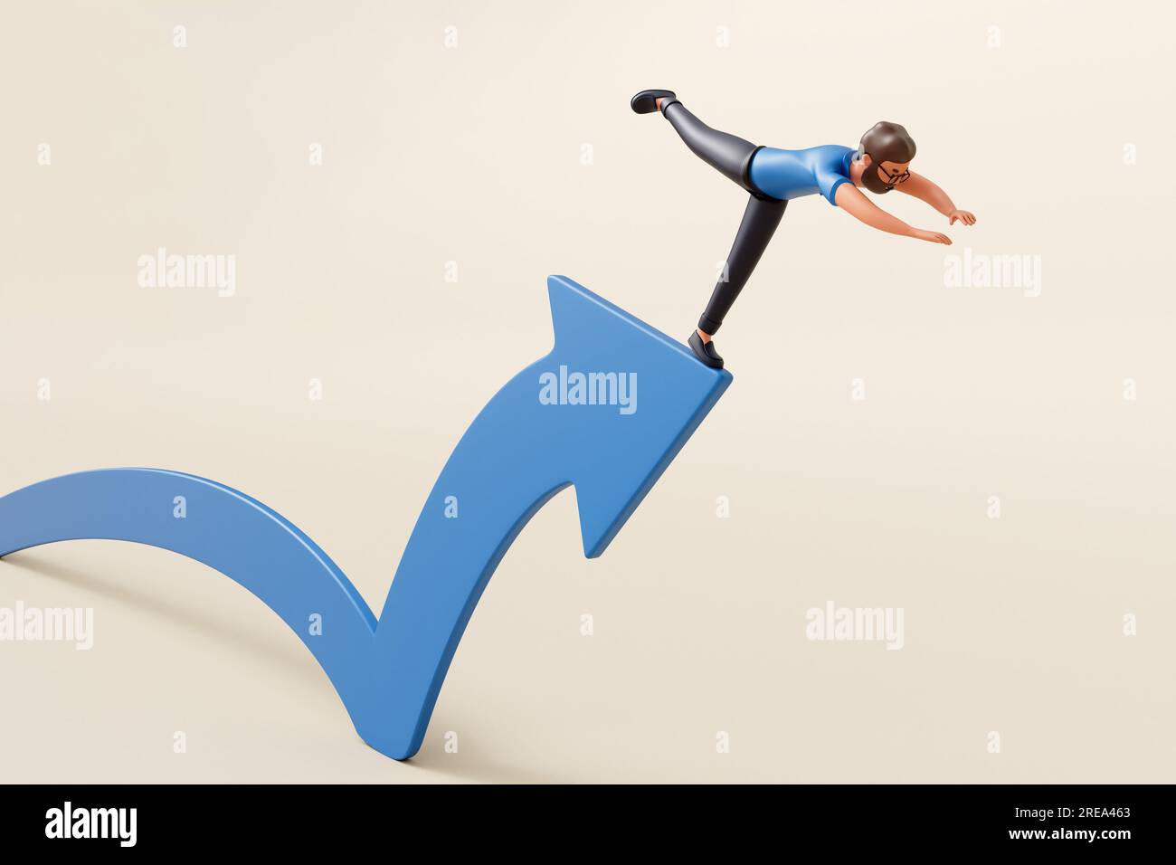 A businessman taking the plunge jumping or diving off of an opportunity ...