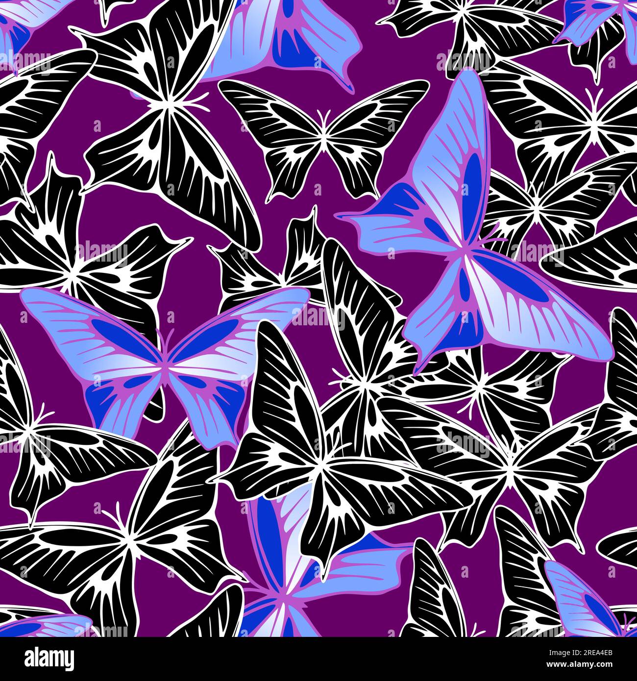 Black Butterflies Background