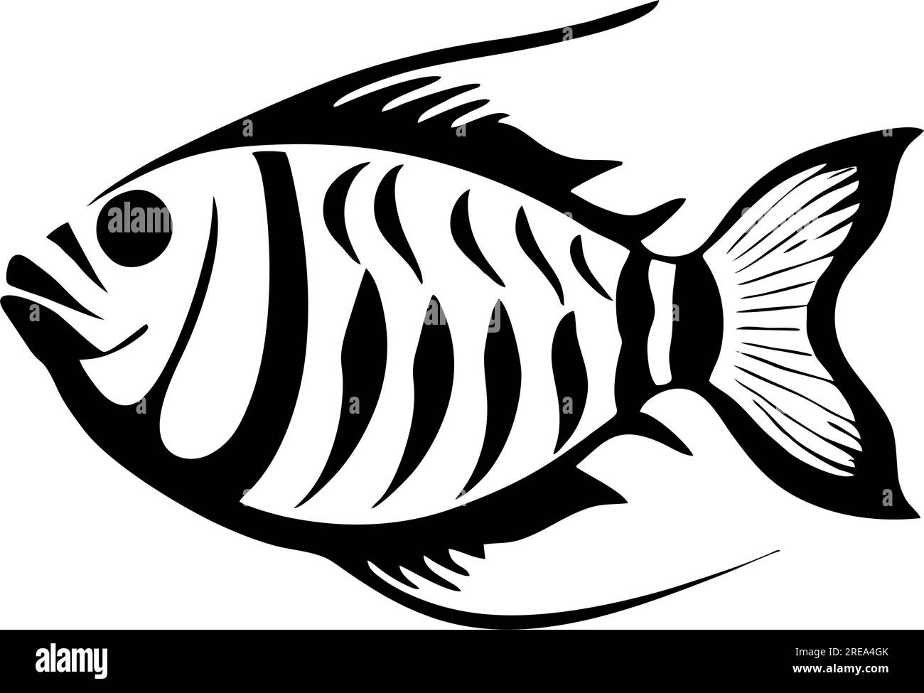 Fish outline icon hi-res stock photography and images - Alamy