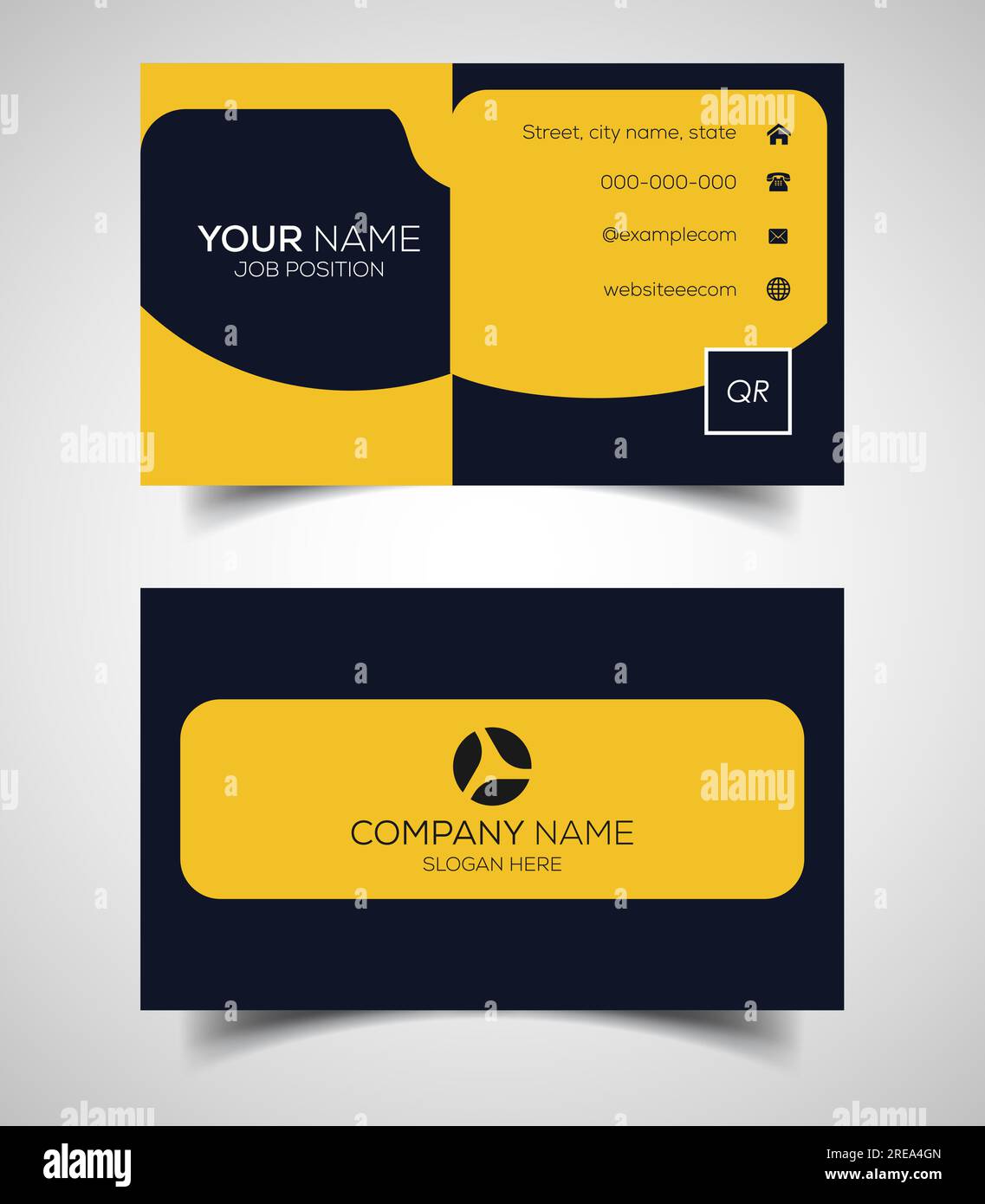 Double Sided Creative And Modern Business Card Template Vector