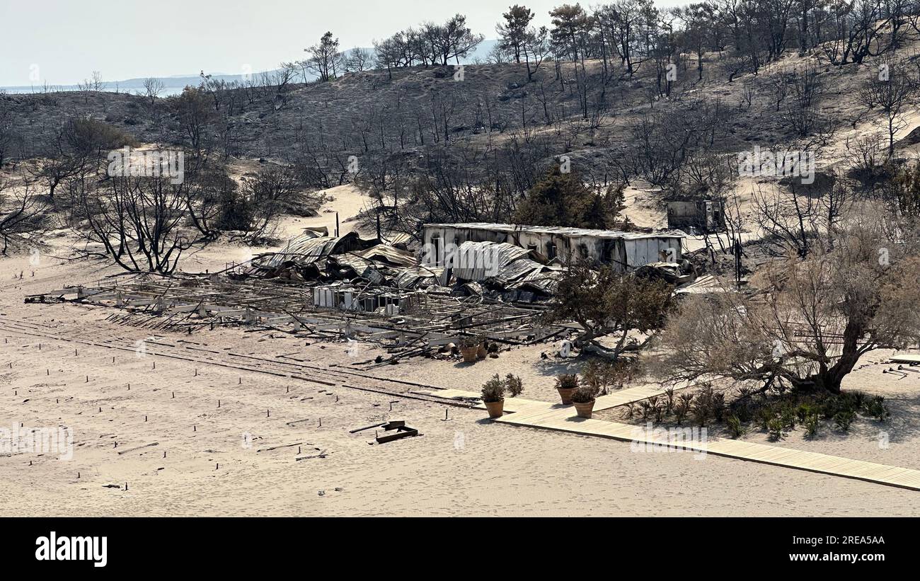 Rhodes wildfire hi-res stock photography and images - Alamy