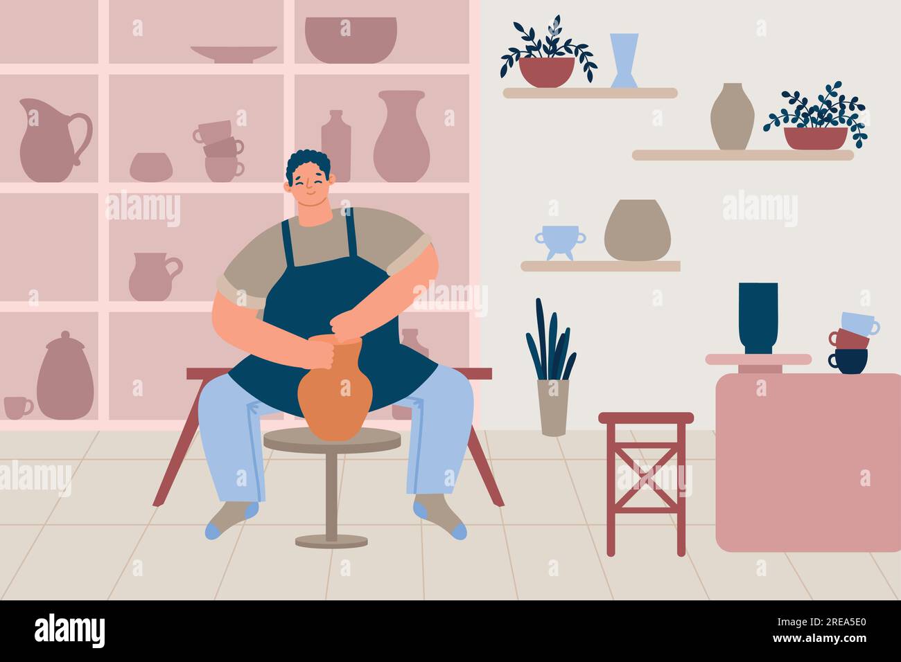 Cartoon pottery jar hi-res stock photography and images - Alamy