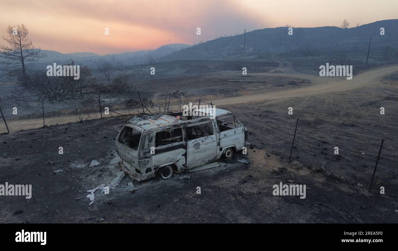 Rhodes wildfire hi-res stock photography and images - Alamy