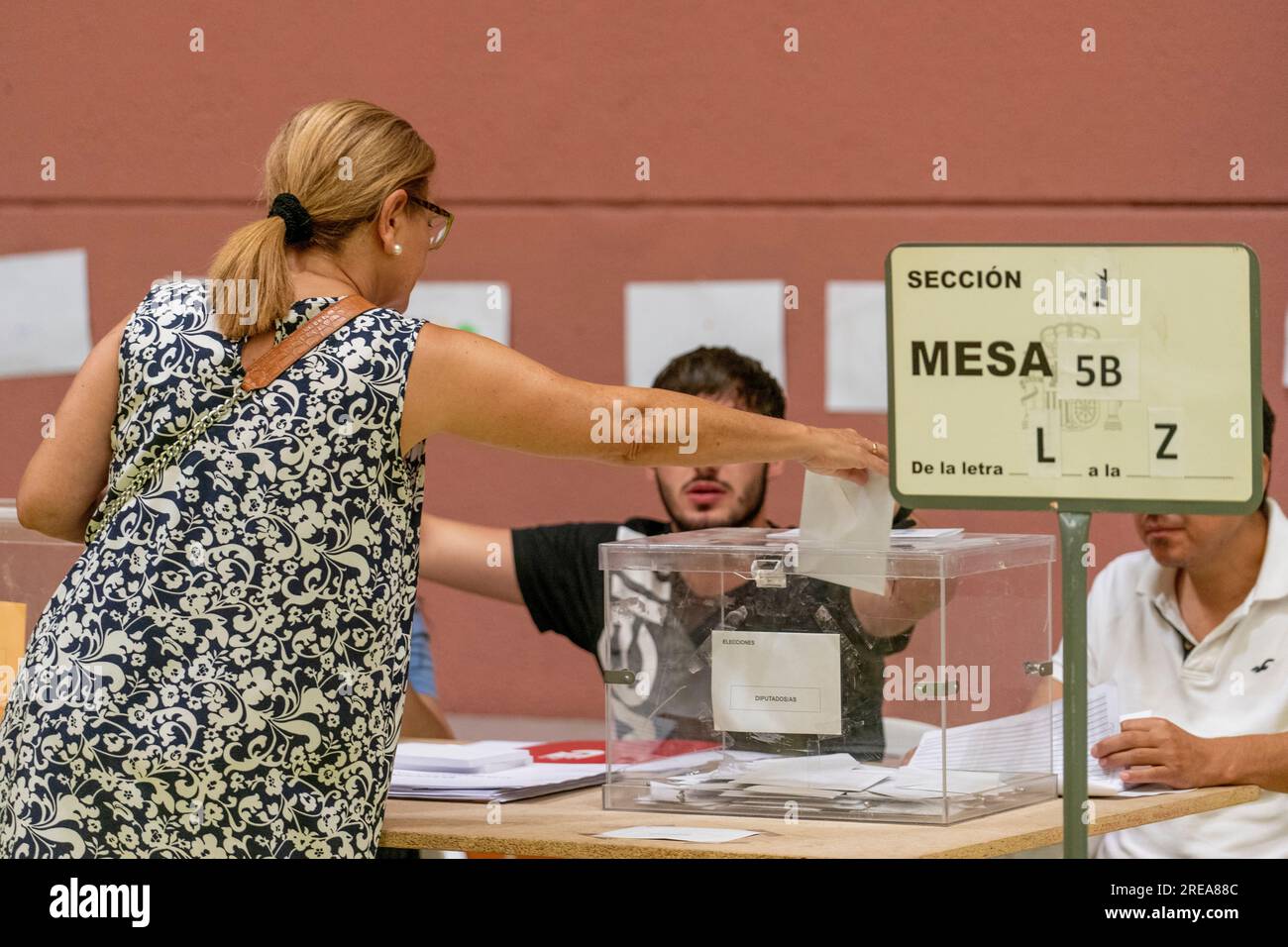 Madrid, Spain, 23 July, 2023. General Election in Spain 2023. Voters in ...