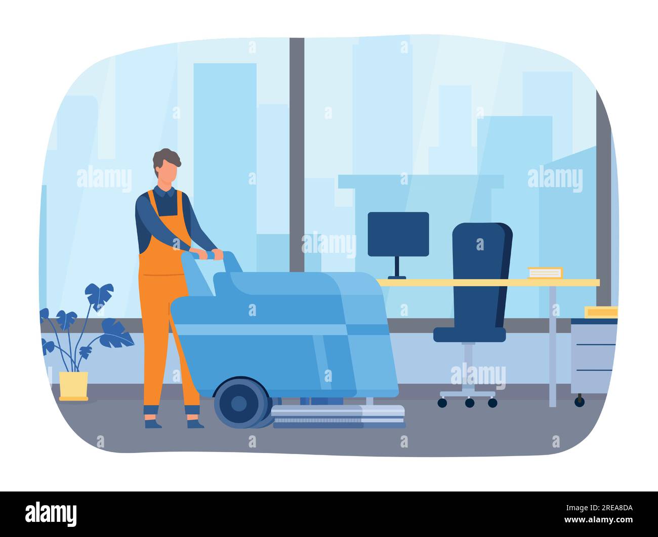 Workspace cleanup vector concept Stock Vector Image & Art - Alamy