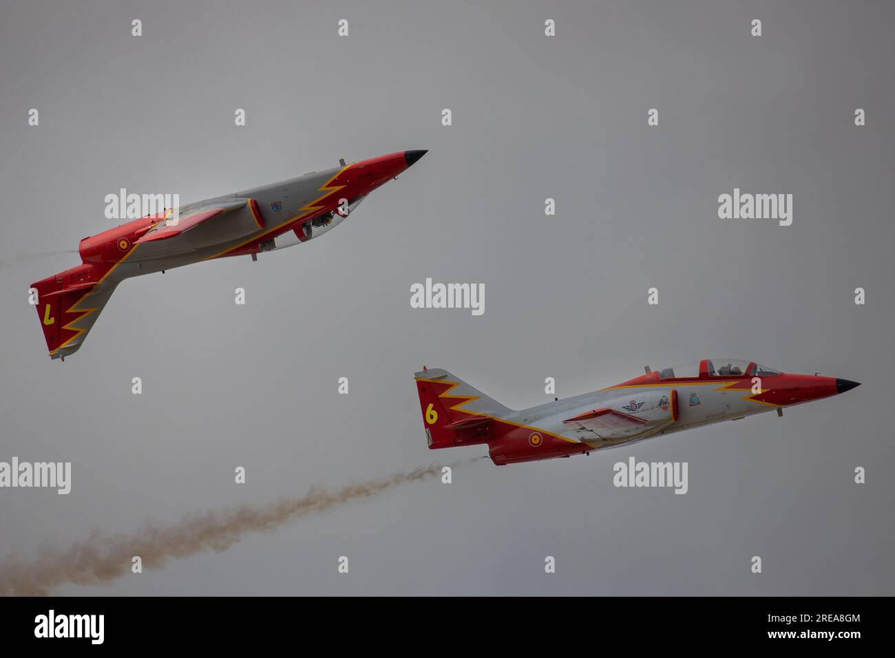 The Spanish Airforce Patrulla Aguila display team performing at the ...