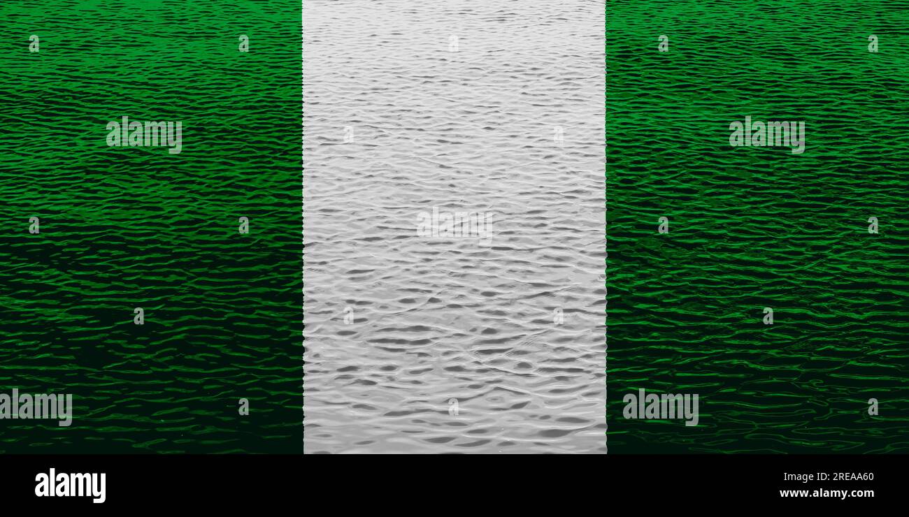 Flag of Federal Republic of Nigeria on a textured background. Concept ...