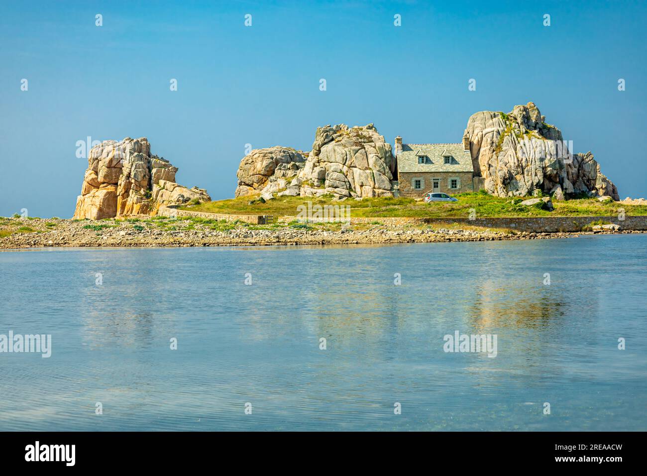 On the road in beautiful Brittany at Pors Hir - Plougrescant - France ...