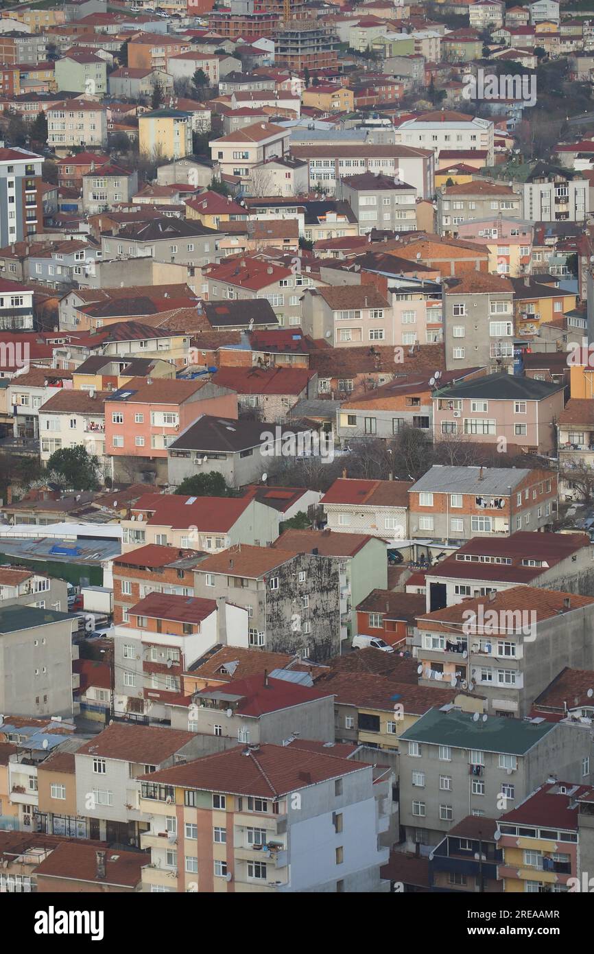 istanbul old town roofs. Aerial view Stock Photo - Alamy