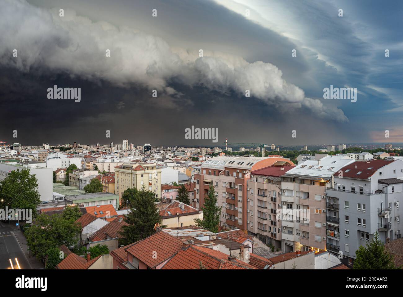 Panorama view thunder storm hi-res stock photography and images - Alamy
