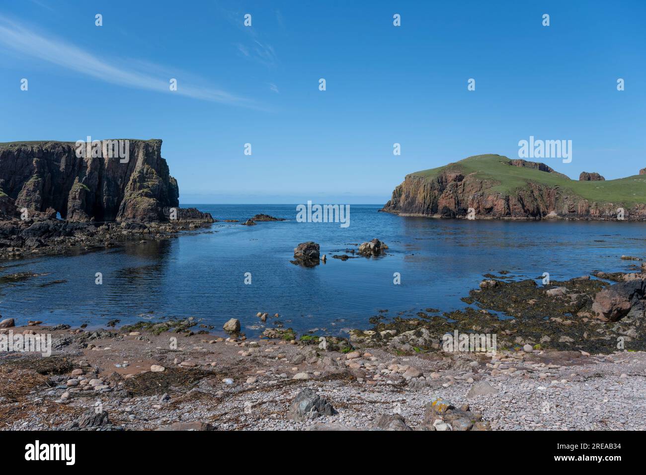 North Ham on Muckle Roe, Mainland, Shetland, Scotland, UK Stock Photo ...