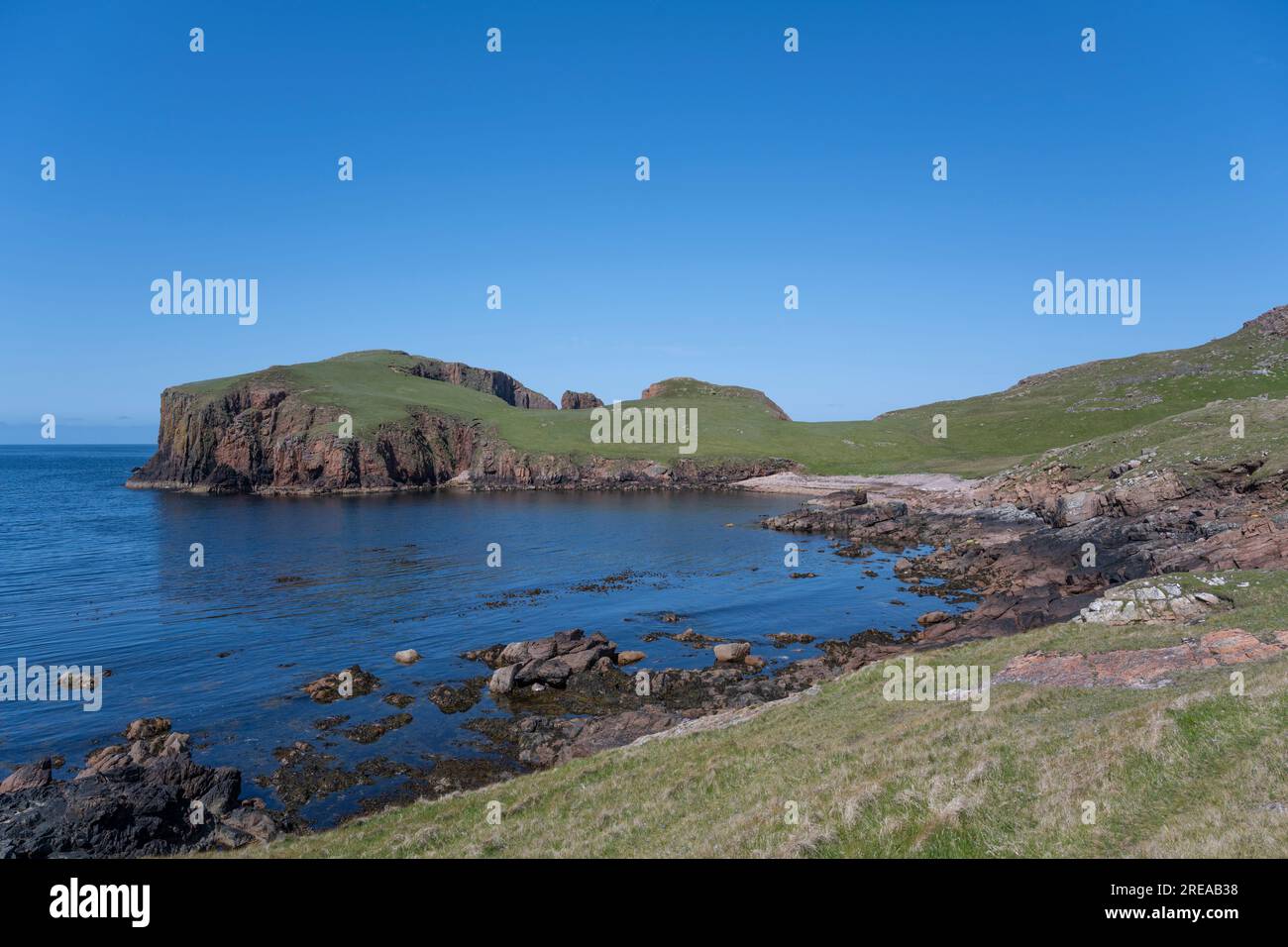 North Ham on Muckle Roe, Mainland, Shetland, Scotland, UK Stock Photo ...