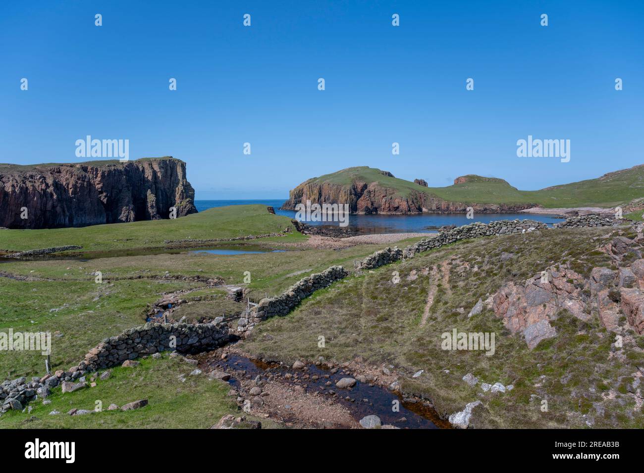 North Ham on Muckle Roe, Mainland, Shetland, Scotland, UK Stock Photo ...