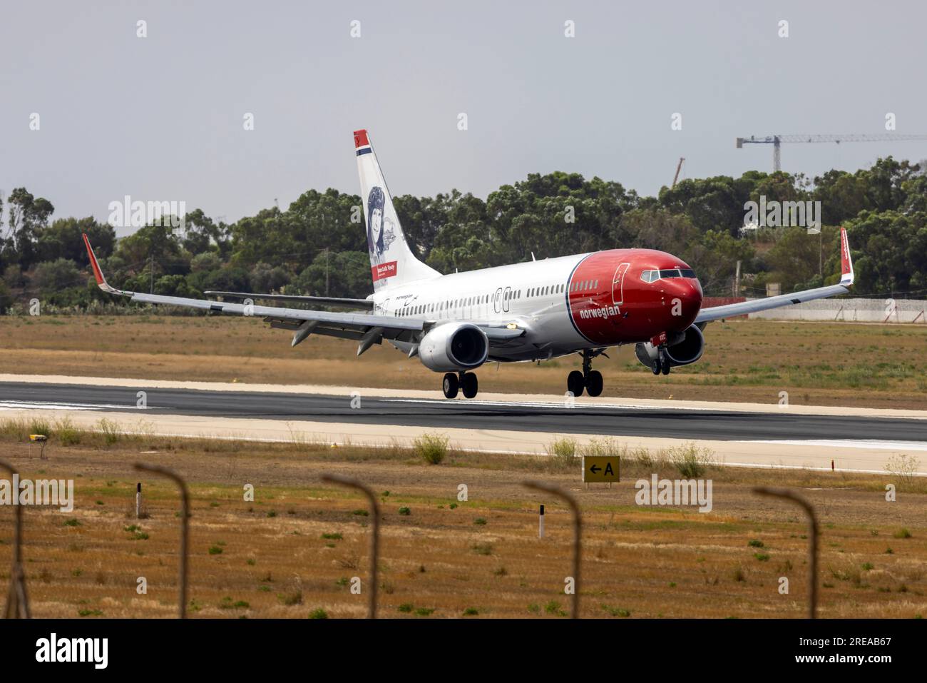 Norwegian Air Sweden Boeing 737-86N(WL) (REG: SE-RXC) with the portrait ...