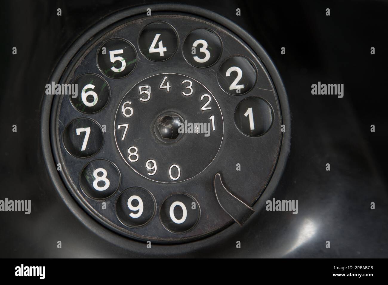 The rotary dial of an old telephone that works via pulse dialing Stock ... The rotary dial of an old telephone that works via pulse dialing Stock ...