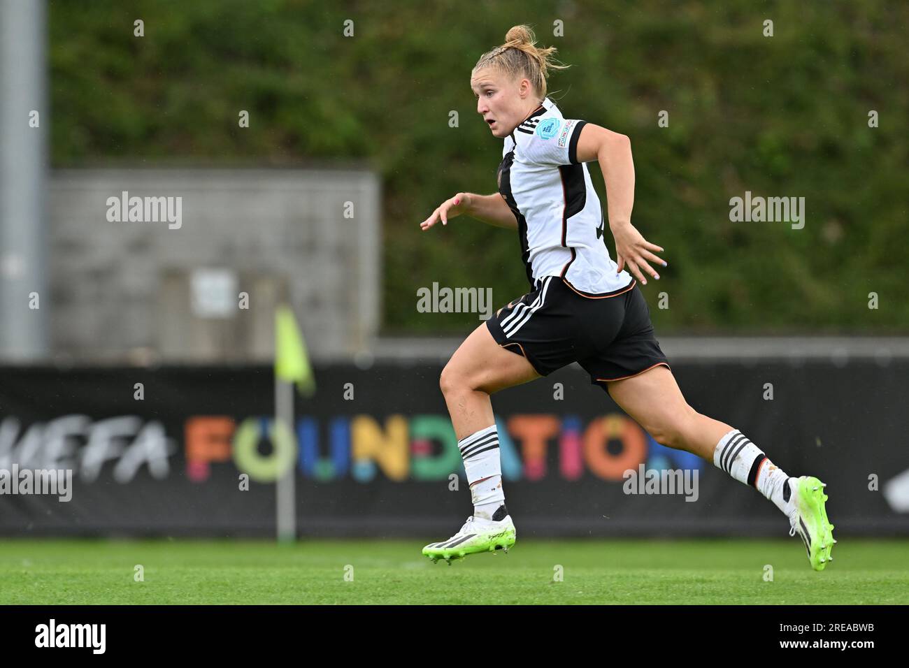 Jella Veit (15) of Germany pictured during a female soccer game between the national women under ...