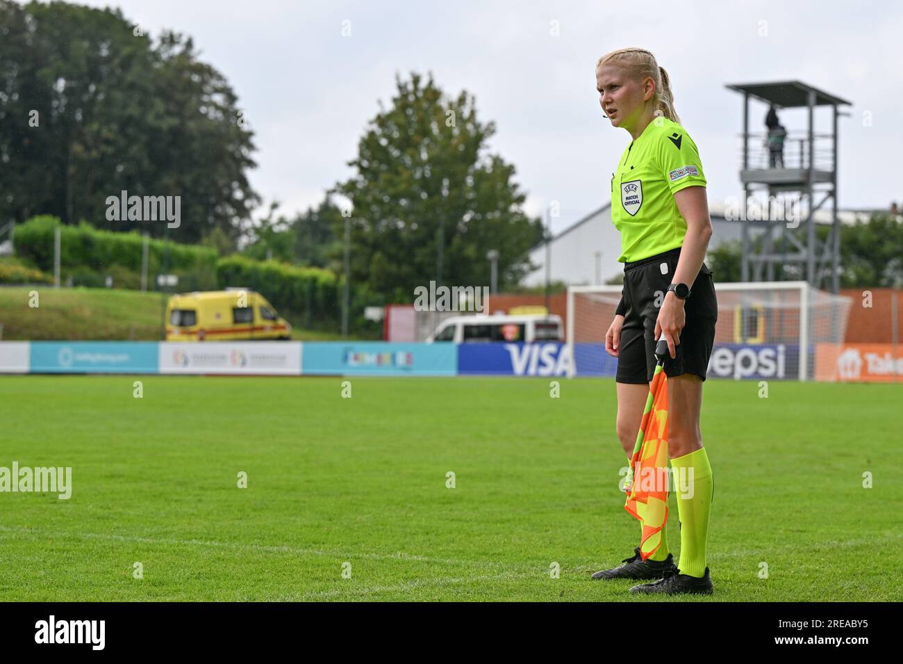 assistant referee Alisa Levalampi pictured during a female soccer game ...