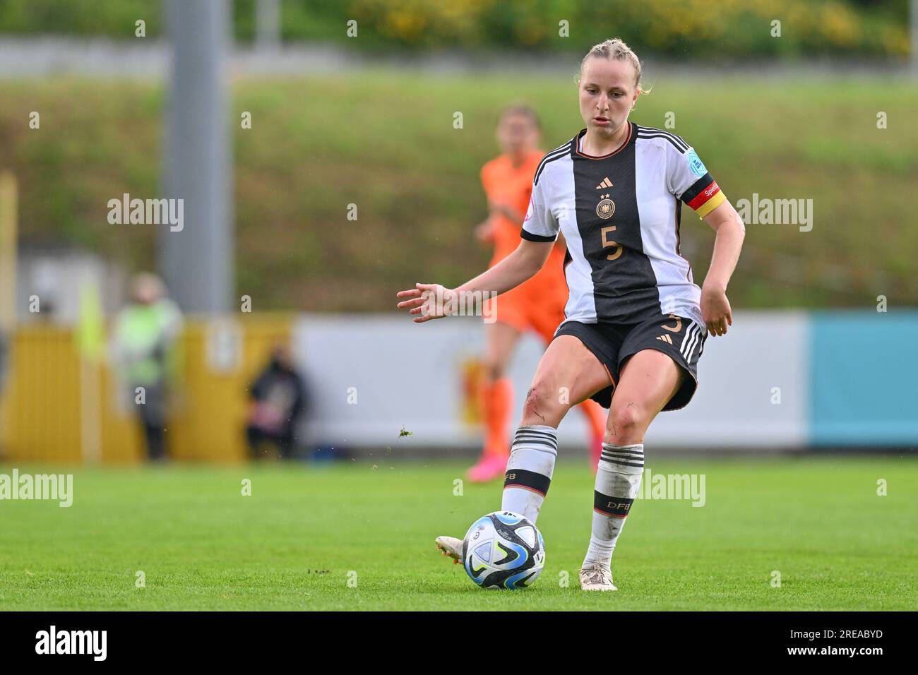 Vanessa Diehm (5) of Germany pictured during a female soccer game between the national women ...