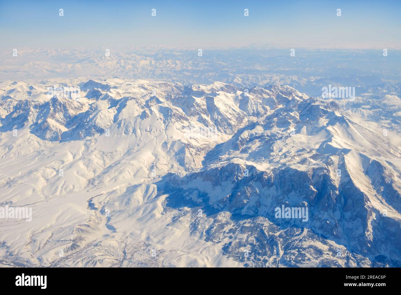 Aerial view of snow-capped Taurus mountains in Turkey Stock Photo - Alamy