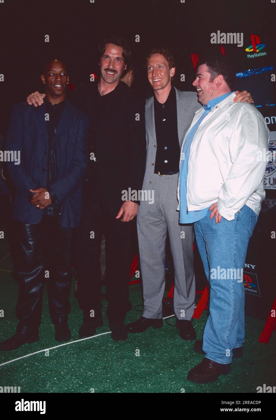 London. UK. LIBRARY. Ian Wright , David Seaman, Ray Parlour and Jimmy ...