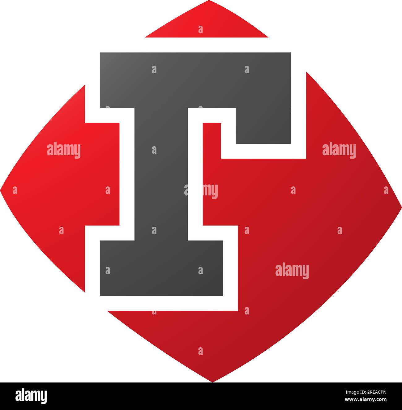 Red and Black Bulged Square Shaped Letter R Icon on a White Background ...