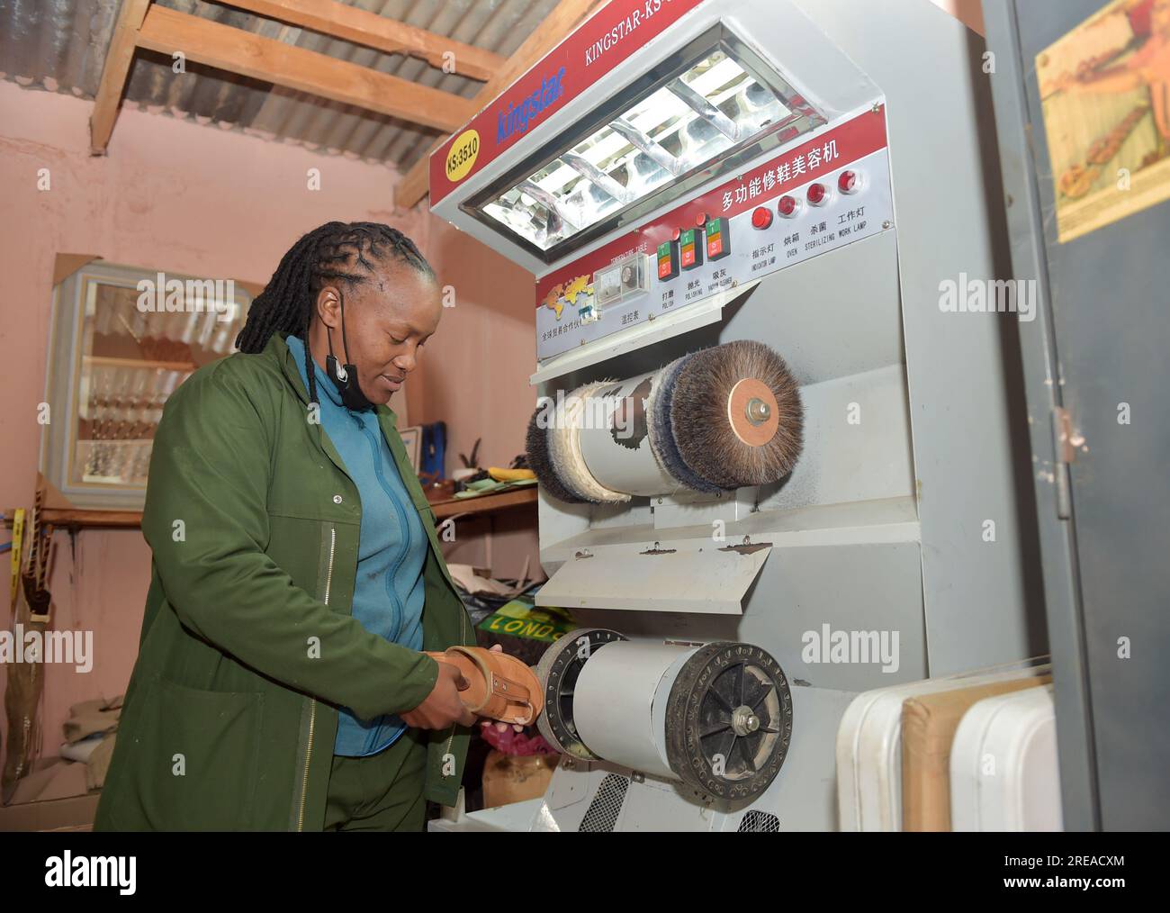 Palapye, Botswana. 26th July, 2023. Dineo Gobatilwe, founder of Dinny ...